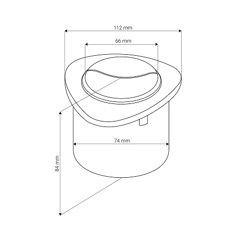 Siamp Pneumatic button Dual flush-Chrome -Kingsway Plumbing